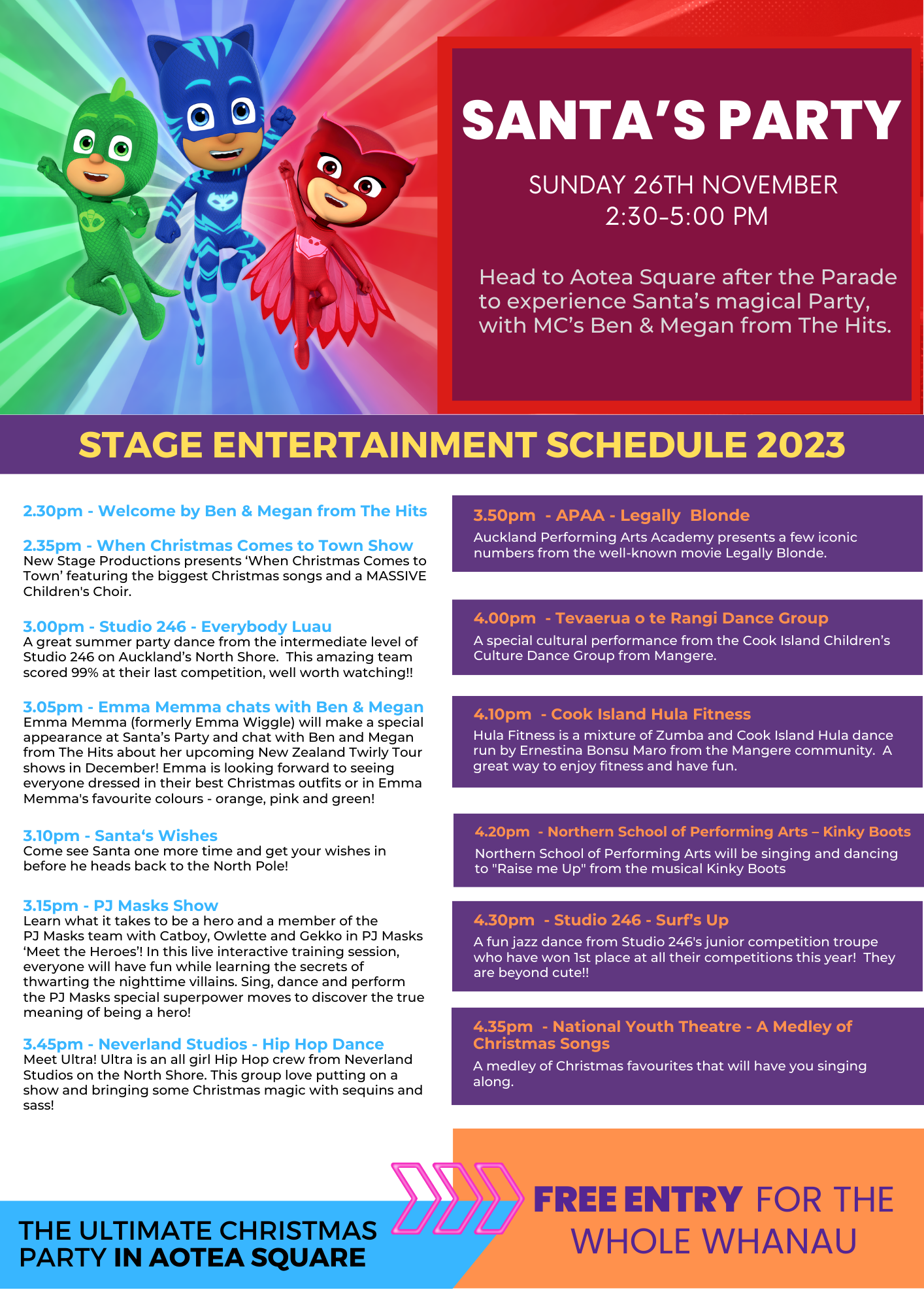 parade info – Auckland Farmers Santa Parade